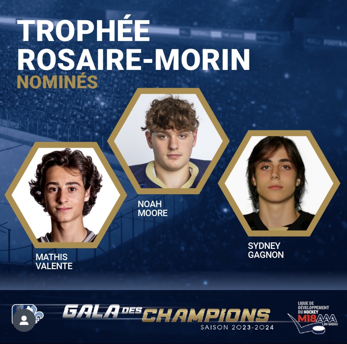 Noah Moore nominé pour le trophée Rosaire-Morin - Bleu FM - Chandler 96.3
